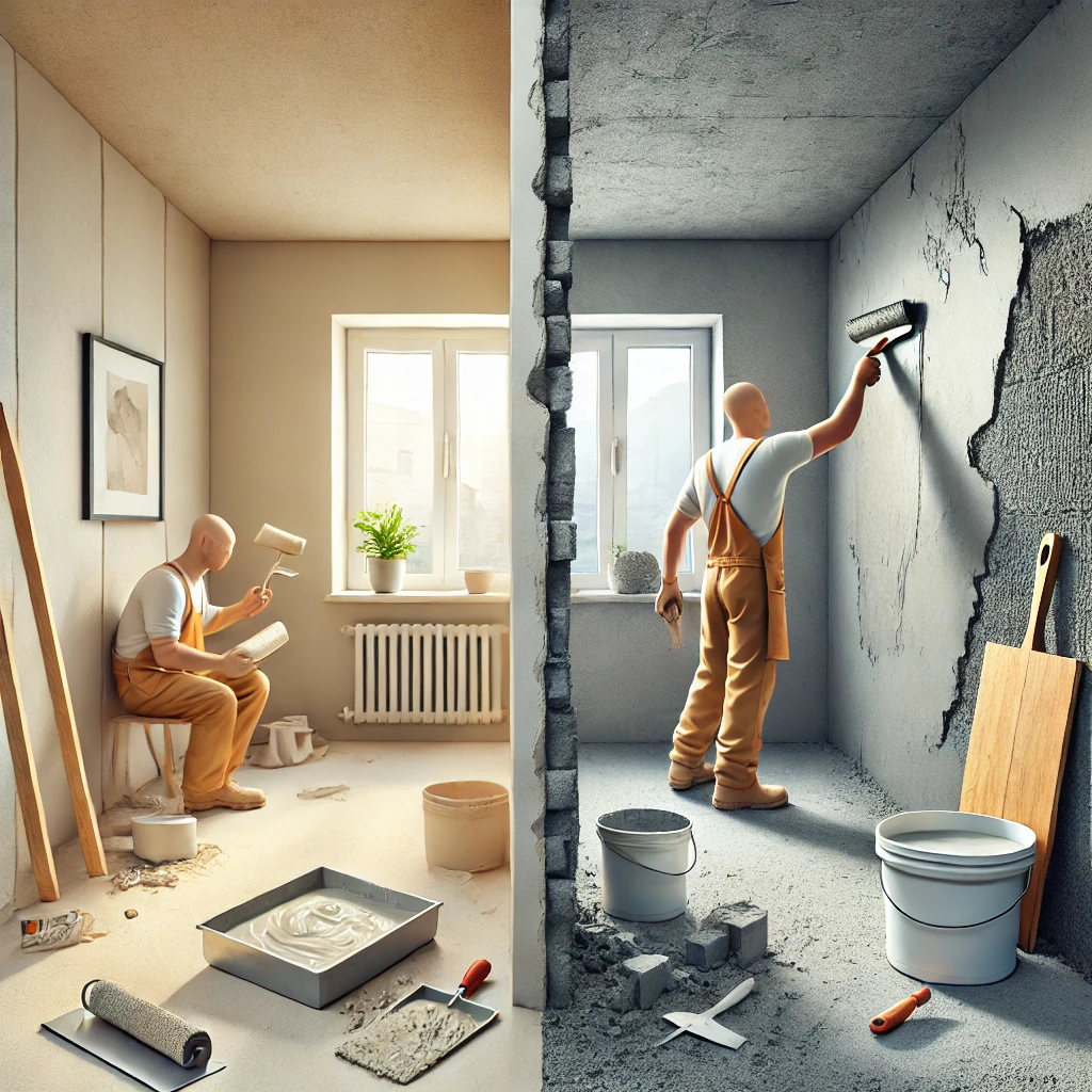 Plastering vs. Rendering